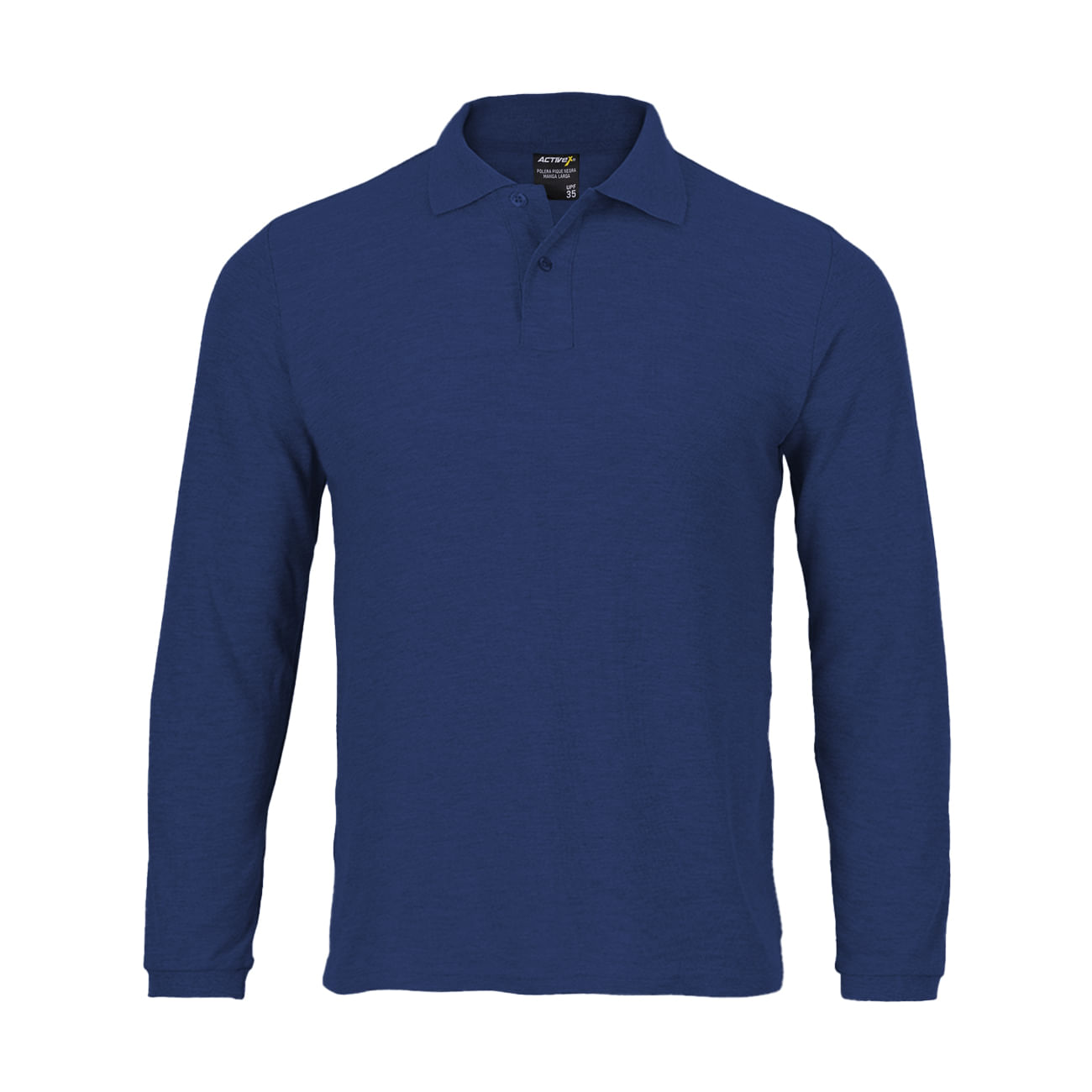 Polera Activex Pique Azul Marino M/Larga UV - Treck CL