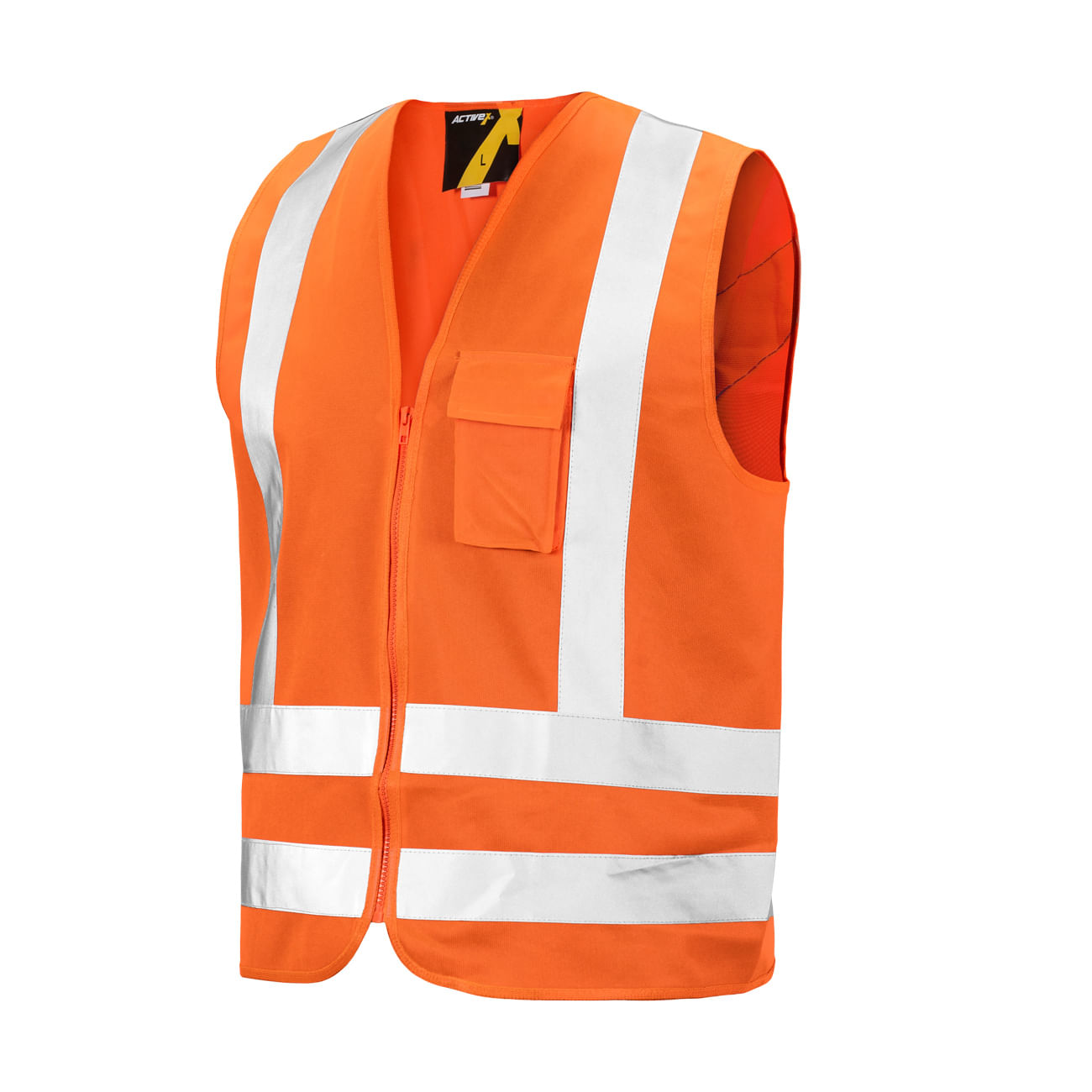 Chaleco Activex Naranjo Bols. Alta Vis C/Cinta - Treck CL